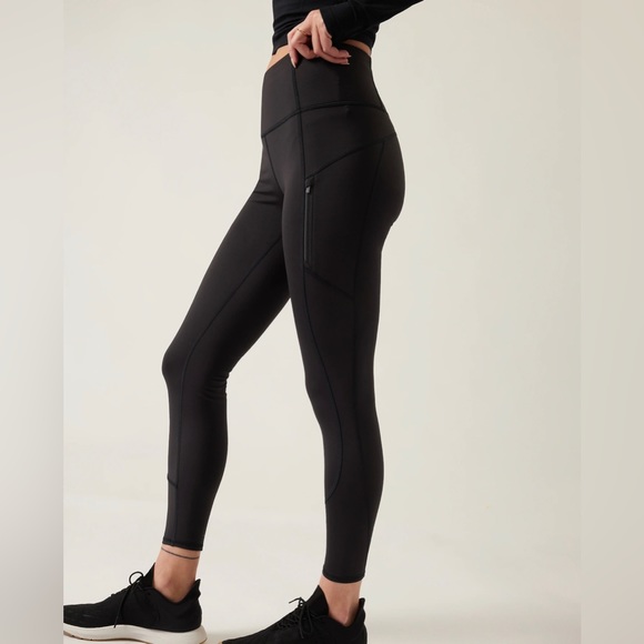 Athleta | Pants & Jumpsuits | Athleta Rainer Black Tights | Poshmark